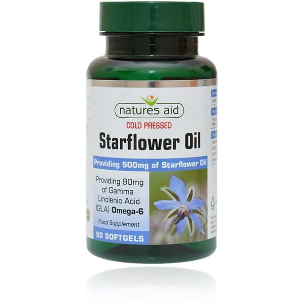 Natures Aid Starflower Oil 500mg Softgels (90) - Pharmhealth Pharmacy